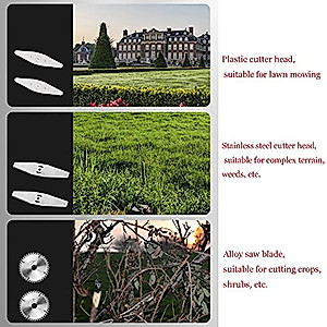 Portable Electric Cordless String Grass Trimmers,Handheld Lawn Edger Mini-Mower Height Adjustable Garden Brush Cutter Kit Rechargeable Battery and Charger Included