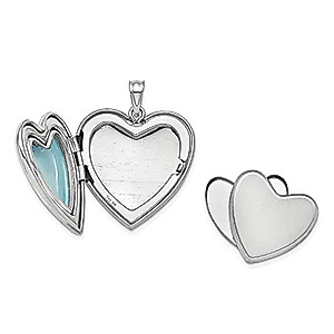 IceCarats 925 Sterling Silver Paw Print Pet Ash Holder Heart Love Personalized Photo Locket Cremation Necklace Memorial Charm Urn Pendant 30.5mm x 23.8mm Only