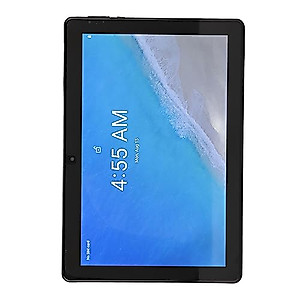 Airshi Black Tablet, for Android11.0 System Portable Tablet Octa Core 8MP 16MP HD Screen for Travel (US Plug)