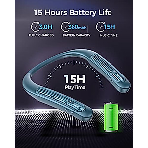 Neckband Bluetooth Speakers，BBH-939 Portable Bluetooth Speakers Wireless Wearable Speaker CVC 8.0 Noise Cancelling 3D Surround Sound Personal Sport Speaker with Mic for Home&Outdoor(Blue 2023)