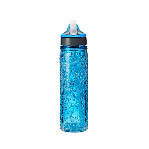 Copco Freezeable Double Wall Insulated Tritan Water Bottle with Crackle Gel, 18-ounce, Blue,5237207