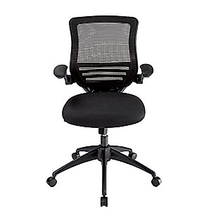 Realspace® Calusa Mesh Mid-Back Chair, Black