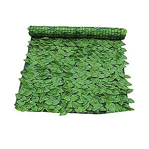 Yowein Trellis with Artificial Leaves Artificial Leaf Screening Ivy Hedge Roll Fake Leaves Fade Wall Landscaping Garden Fence Expandable Privacy Screening Panel Gardens Balcony and Modern 0.5m×1m (C)