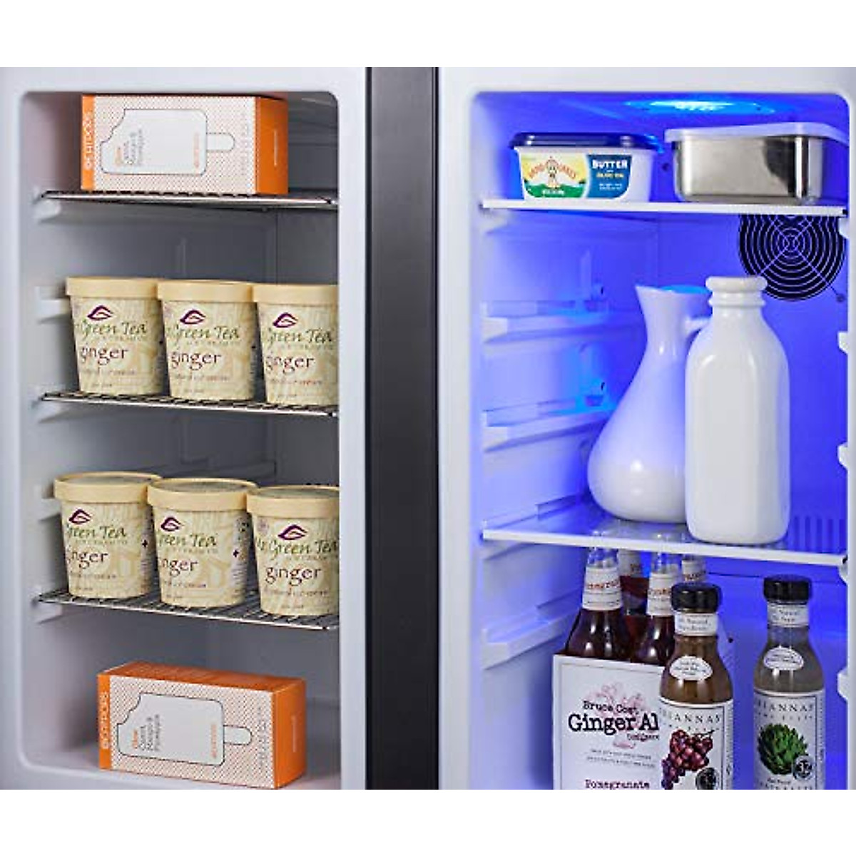 Summit Appliance FFRF36IF Side-By-Side Refrigerator-Freezer, 5.8 cu.ft Capacity, Frost-free, Digital Thermostat, LED Lighting, Fan-force Cooling, Temperature Memory Function, Leveling Legs