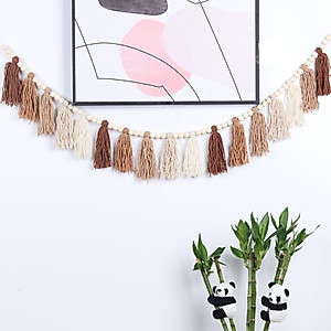 Boho Tassel Garland Terracotta Rainbow Tassel Wall Hanging Decor for Boho Party Classroom Nursery Kids Bedroom Dorm Office Birthday Baby Shower Wedding Decor