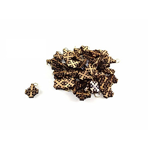 50 Pcs Olive Wood Small Holy Land Jerusalem Pendants Cross Hand Made Rosary