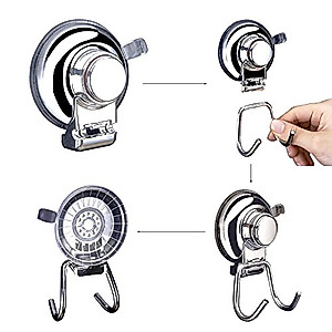 Mac Home Life Heavy Duty Suction Cup Double Hook - Perfect for Glass and Mirrors, Wreath Hanger, Towel Hooks, Loofah Holder, Hanger for Kitchen/Bathroom Accessories, Strong But Won't Damage Paint!