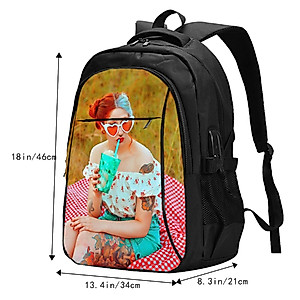 Custom Backpack Personalized Laptop Backpack for Women Men Customized Casual Daypack Add Your Logo Picture Photo Image Text Name on Computer Bag