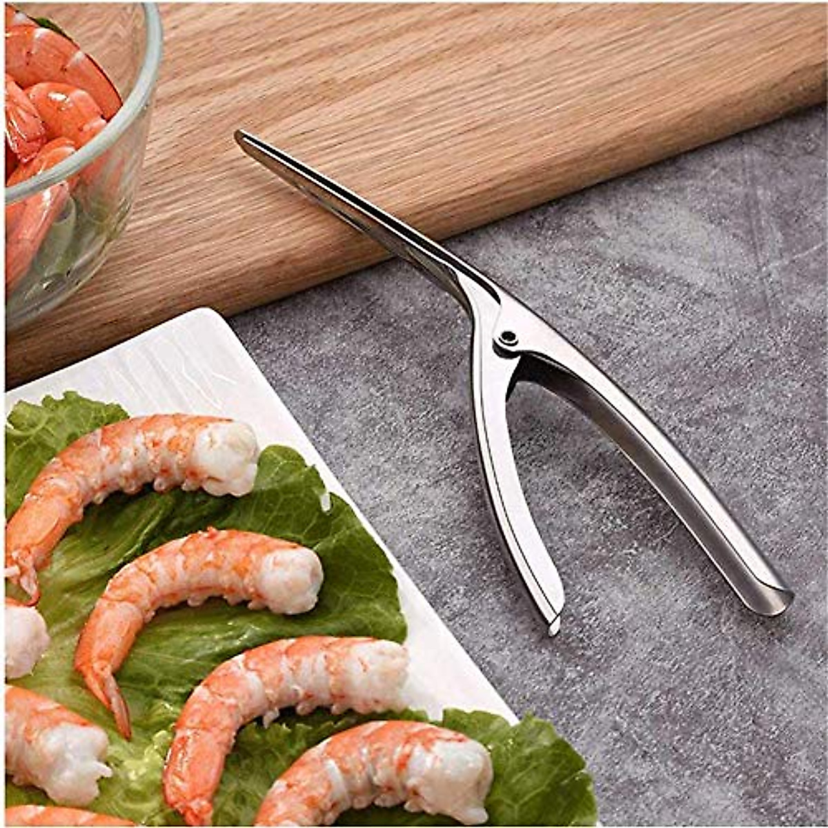 SFASTER Shrimp Deveiner Tool, Stainless Steel Peel Shrimp Kitchen Tools, Shrimp/Mantis Shrimp Peeling Tool Seafood Peeler Tools