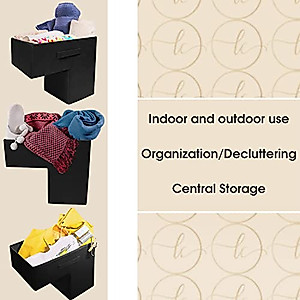 LoftCulture L-Shape Stair Organizer (Black) - Foldable, Water-Resistant, Staircase Basket with Handles, Stair Basket for Carpeted and Wooden Stairs