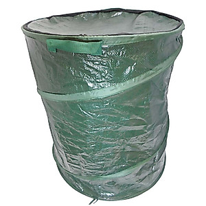 ADROIT 33 Gallon Pop-up Trash Bin with Zippered Cover | 22" x 25" (55.9 cm x 63.5 cm) | Durable & Foldable | Ideal for Recycling & Yard Cleanup