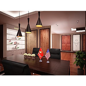 GentleGirl US Army Marine Corps Table Flag Stick Small Mini United States Military Polyester Flag Office Table Flag on Stand Base,for Army Party Events Celebration Decorations Supplies