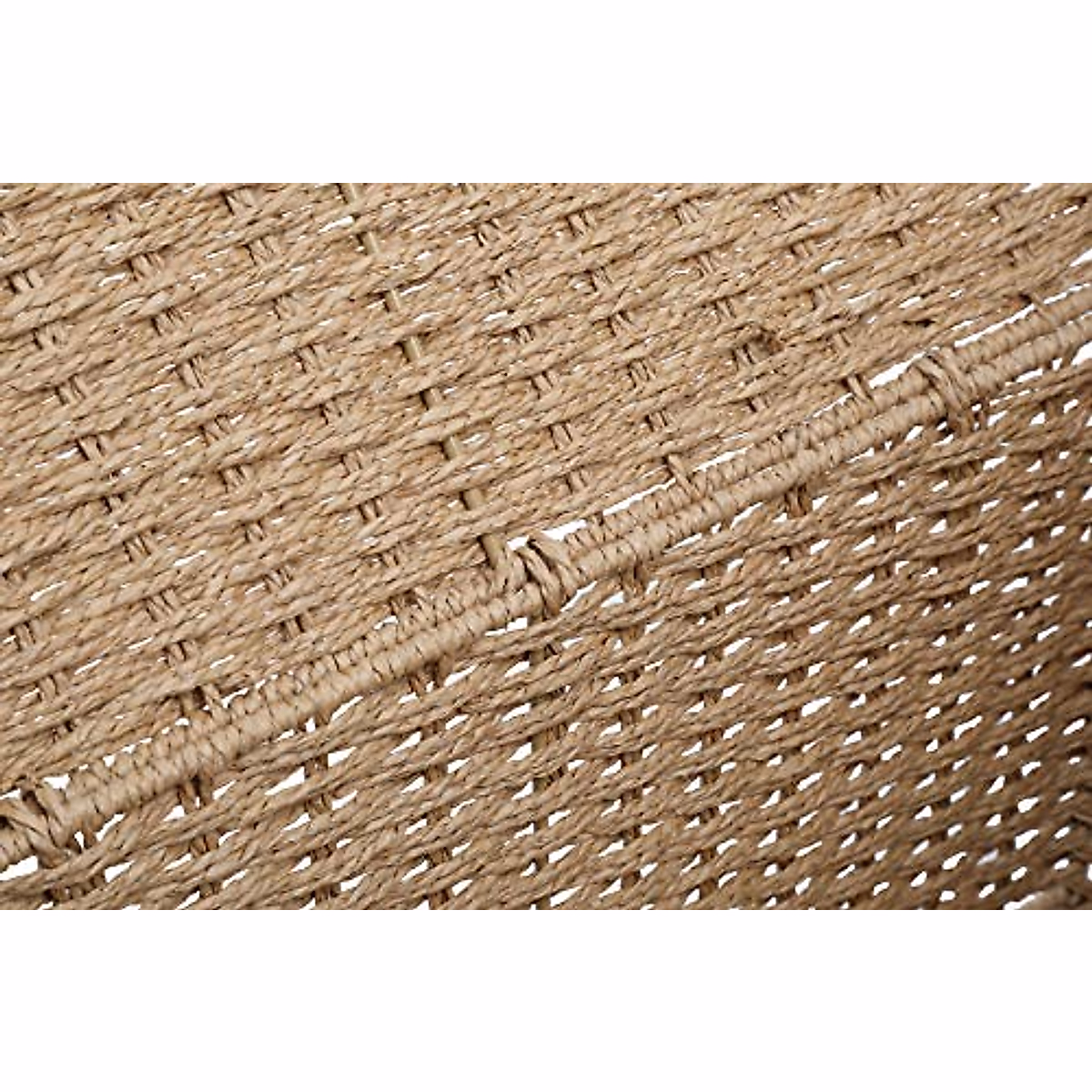 Arpan Natural Paper Rope Storage Basket Box With Lid (Small)