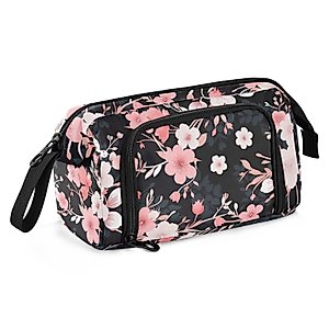 Generic Cherry Blossom Floral Large Pencil Case Pouch Pen Case for Girls Boys Adults Big Capacity Portable Pen Case Bag with Zipper Pencil Cases Pouches for Study Middle School Office College Desk