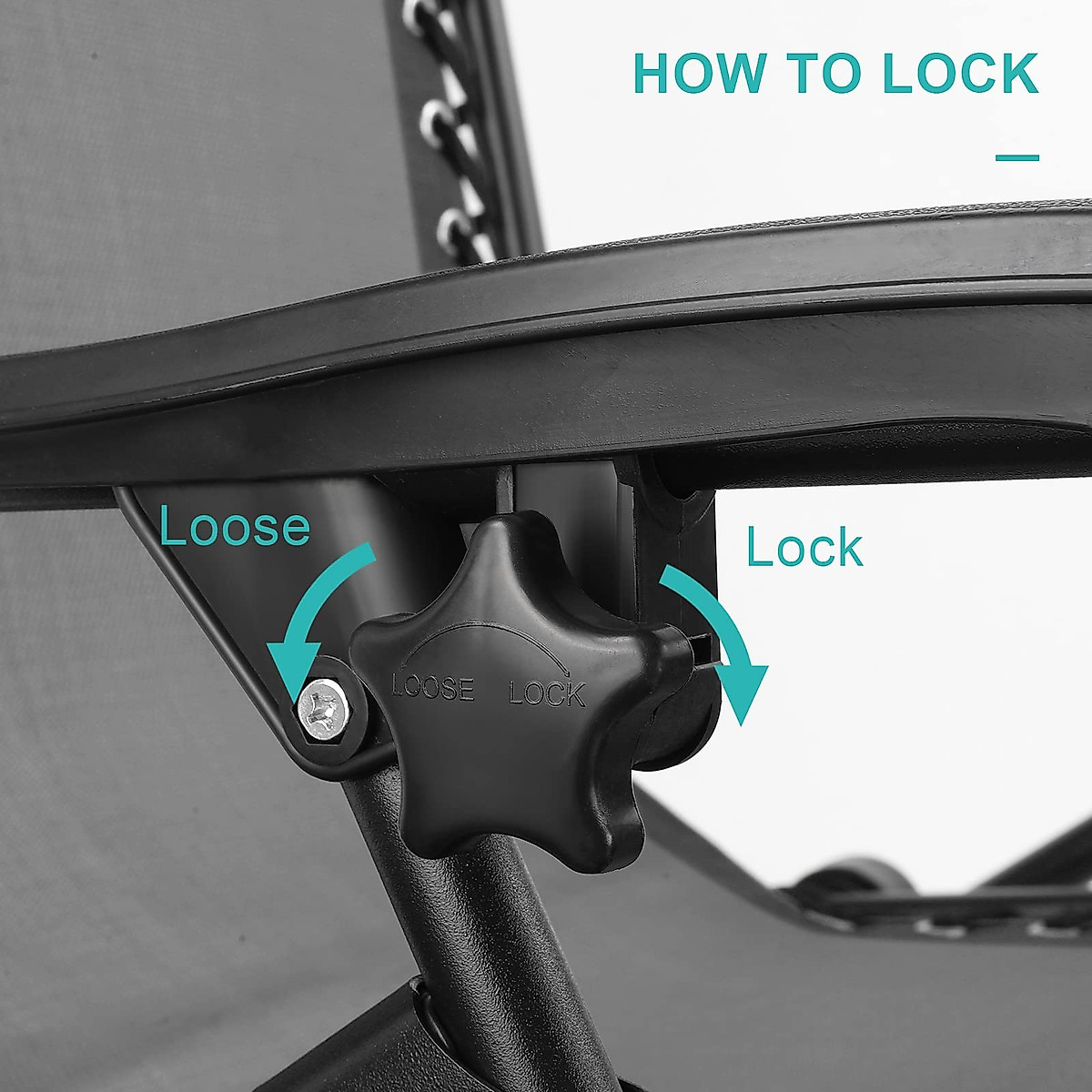 AthLike Outdoor Textilene Zero Gravity Chairs Set, Adjustable & Folding Patio Lawn Reclining Lounge, Anti-Gravity Camping Metal Steel Chair w/Side Table, Cup Holders, Pillows (Black)