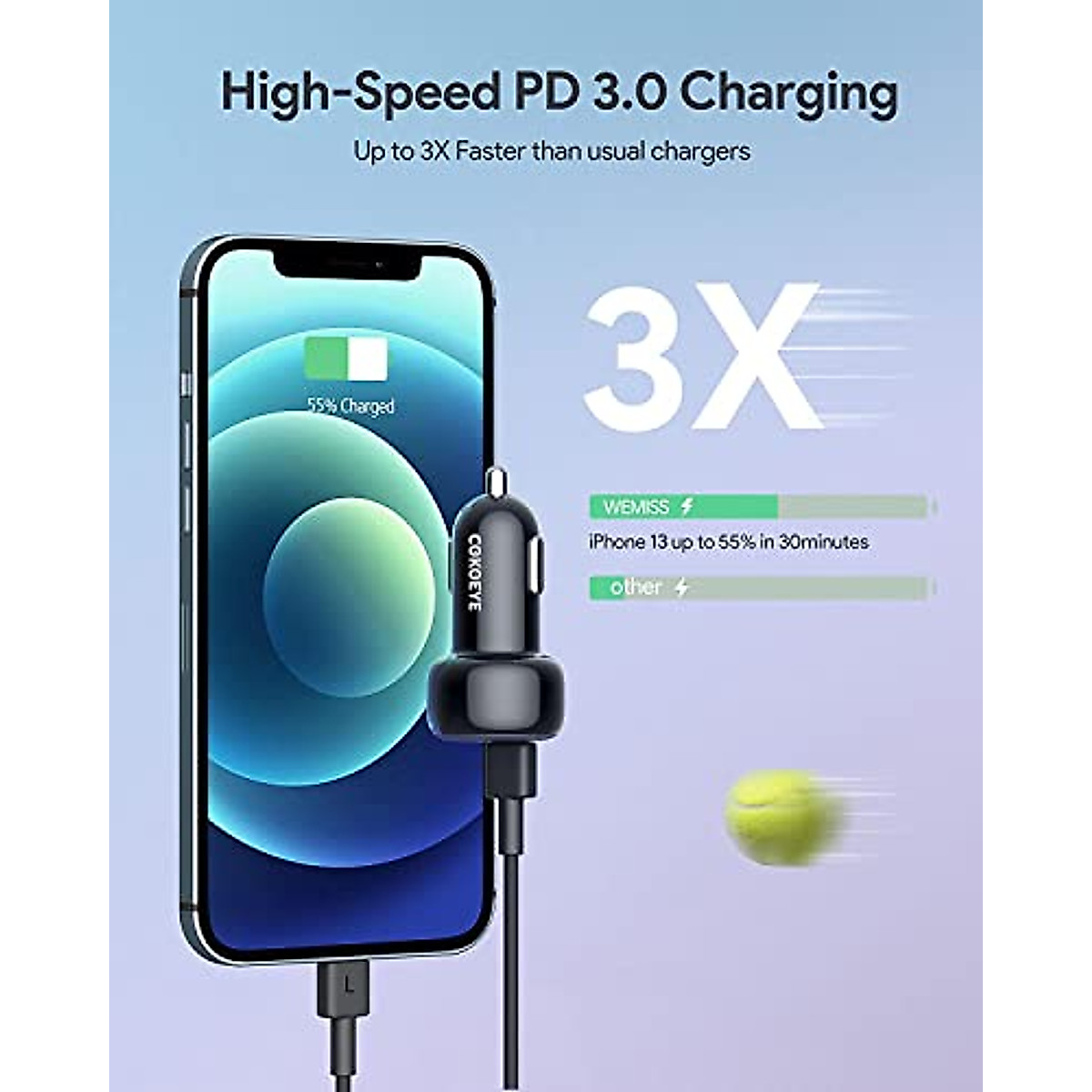 [Apple MFi Certified] USB C Car Charger, for iPhone Fast Car Charger PD 40W Dual Ports 2Pack Car Phone Charger with Lightning Cable Compatible with iPhone 14/13/12/11/Pro/MAX/XS/iPad Pro/Samsung