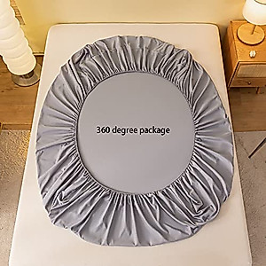 Hotel Bedding Sheets,Thick Brushed Solid Color Mattress Protector, Bedroom Hotel Mattress Topper, Fit 12"/30cm Deep Mattress,Yellow,150x200cm+30cm