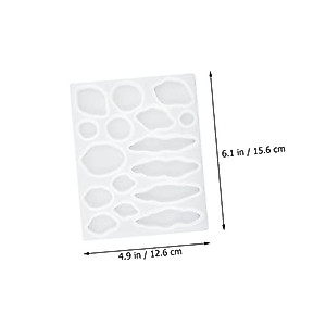 COHEALI 1 Set Crystal Hair Clips Stencils for Crafts Resin Tray Molds Resin Hair Clip Mold Hairpin Casting Molds Hairpin Mold Pendant Epoxy Resin Jewelry Irregular Silica Gel