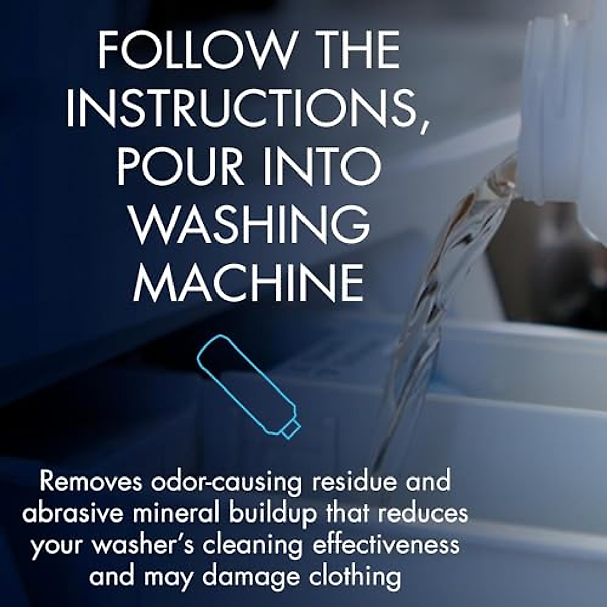 Glisten Washing Machine Cleaner, Helps Remove Odor, Buildup, and Limescale, Fresh Scent, 12 Ounce Bottle 6-Pack