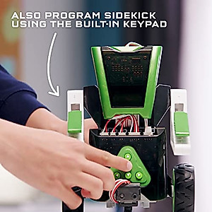 Thames & Kosmos Robotics: Smart Machines – Sidekick | Build a 4-Wheeled Rover & a 2-Wheeled Robot | Customizable Intro to Robotics & Programming | Includes LEDs, Speaker, Motors, Infrared Sensor