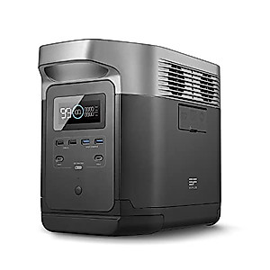 EF ECOFLOW Portable Power Station DELTA 1300, 1260Wh Solar Powered Generator with 6 x 1800W AC Outlets, Solar Generator(Solar Panel Optional) for Outdoor Camping