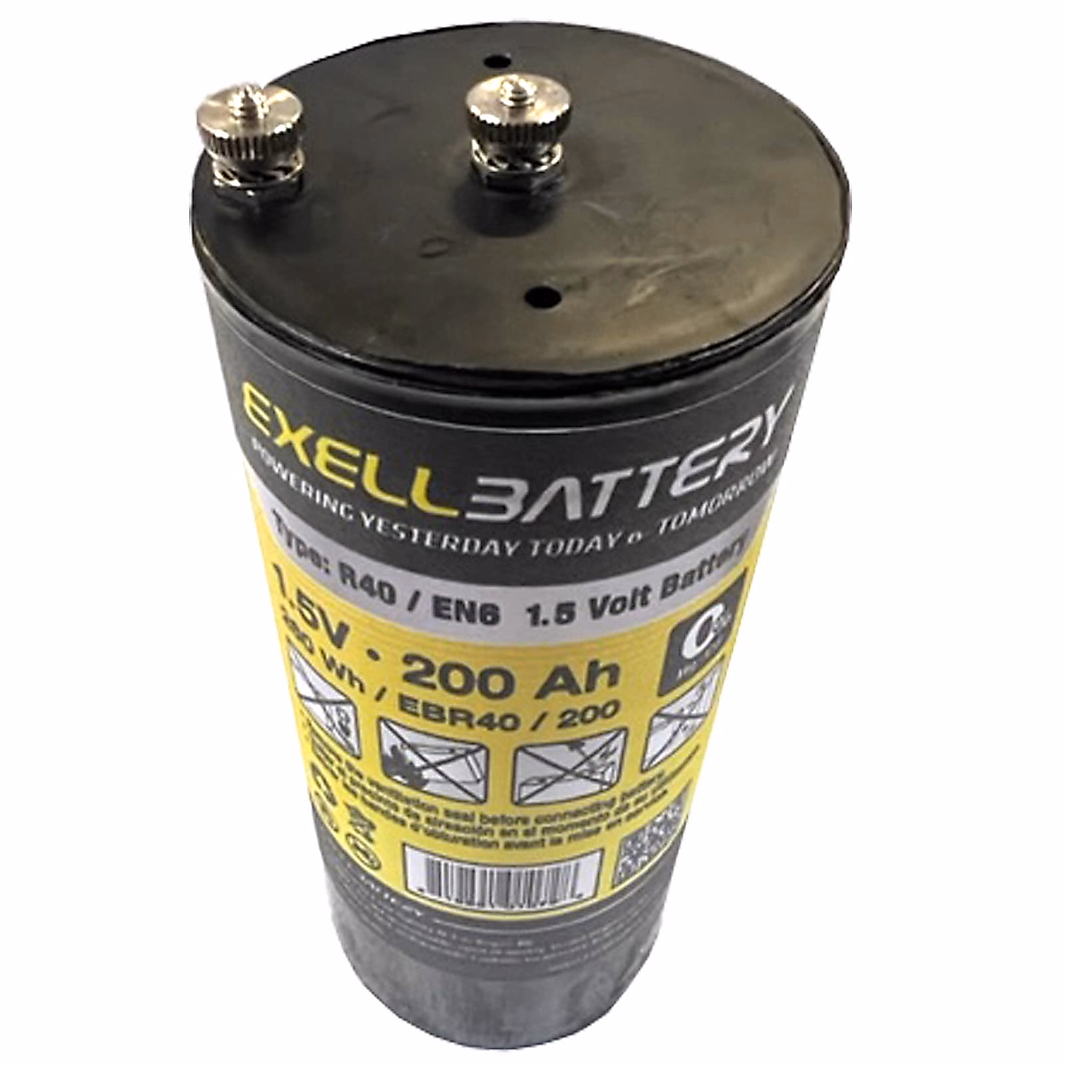 Exell EB-R40 Type R40 1.5V Battery Replacement for 5365, 784-6020, 905, 905FC, 906, 906AC, 906SC, AL40/200, ALR40, BA23, BS23, EBR40, EN6 Batteries