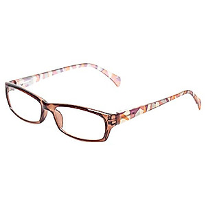 Kerecsen Reading Glasses 5 Pairs Fashion Ladies Readers Spring Hinge with Pattern Print Eyeglasses for Women (5 Pack Mix Color, 2.25)
