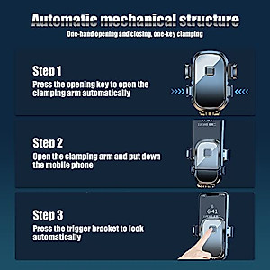 Yonput Pack-1 Car Phone Holder Mount, 3-in-1 Universal Hook Vent Dashboard Suction Cup Phone Holder, Compatible with 4.7-7.2'' Phone, Universal for Cell Phones Anti-Vibration Bracket (Black)