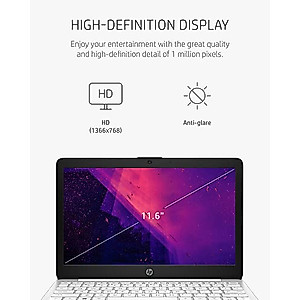 HP Stream 11 Laptop, Intel Celeron N4020, 4 GB RAM, 64 GB Storage, 11.6” HD Anti-Glare Display, Windows 11, Long Battery Life, Thin & Portable, Includes Microsoft 365 (11-ak0040nr, 2021 Diamond White)