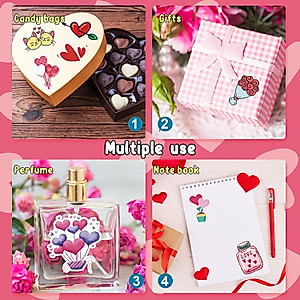 Partywind 150 PCS Valentine's Day Stickers, Waterproof Heart Love Stickers for Valentines Decorations, Cute Valentines Day Prizes for Kids Classroom, Water Bottle/Laptop/Computer Decor
