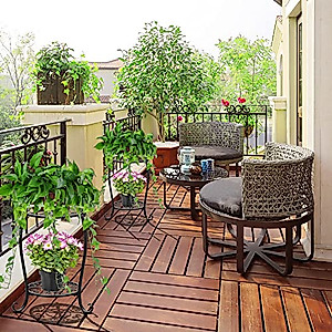 YENGOTH Potted Plant Stand 2 Tier Metal Flower Pot Stand Anti-Rust Heavy Duty Plant Holder Shelf for Home Indoor Outdoor