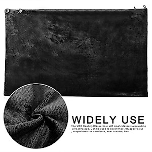 VKTY USB Heated Shawl and Lap Blanket Plush Electric Heated Throw Blanket Washable 3-Heat Setting Controller Portable Heated Blanket for Winter Home Office and Car