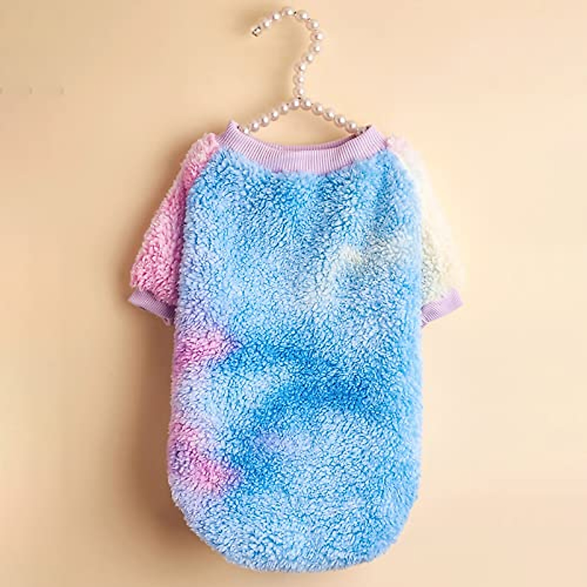 Warm Puppy Winter Sweater Thickened Plush Pet Dog Clothes for Small Dogs Clothing, Gradient Blue, Small