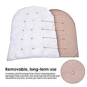 Swing Hanging Basket Chair Cushion Outdoor Indoor Egg Balcony Garden Rocking Chair Rattan Chairs Cushions Seat Mat(Cushion Only) Red