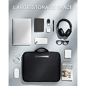 HUANUO Laptop Bag, 2-in-1 Portable Laptop Desk for Laptops up to 15.6 Inch, Lap Desk for Laptops with Large Storage Space, Laptop Bags, Cases, Briefcases & Sleeves for Home Office and Business Travel