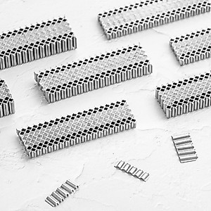 meite Corrugated Fasteners MC114 25 Gauge 1-Inch Crown 1/4-Inch Length Corrugated W Fastener Staples (1,000 PCS)