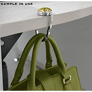 Vintage Asian Art Geisha Women Portable Handmade Handbag Bag Purse Hook Hanger Accessory Glass Metal