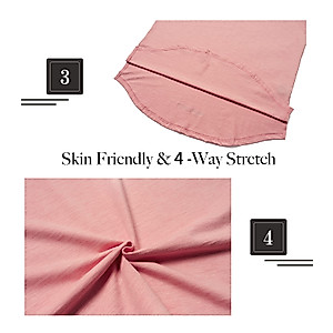 LETAOTAO Mens Tall Shirts Hipster Fashion Gym Muscle Tshirts Scallop Longline Extra Long Tee for Men