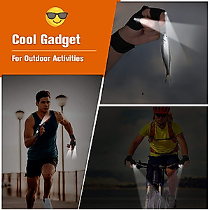 Jasee Led Flashlight Gloves, Gifts for Men Him Dad Husband, Cool Gadgets for men Hands-Free Waterproof Gloves for Night Fishing, Running, Camping, Men Gifts for Birthday Father's Day