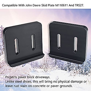Haiouus M110611 A147BS Composite Skid Shoe Compatible with JohnD-eere/Murray 309016E701MA, M110611 Snow Blower Skid Plates, Replaces Models TRX24, TRX26, TRS24, TRS26 Snow Blower - 2 Pack
