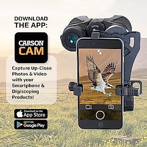 Carson HookUpz 2.0 Universal Smartphone Optics Digiscoping Adapter for Binoculars, Spotting Scopes, Telescopes, Microscopes, Monoculars and More (IS-200)