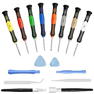 NUTJAM Set of 16 Precision Screwdriver Kit, Professional Phone Repair Tool for Apple, iPhone, iPad, MacBook, Samsung, Computers, Watch, Laptops