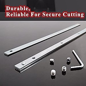 Guide Rail Connector Set P-45777 for Makita Track Saw Long Cuts， Also Compatible with Festool, Fit for DeWalt, Fit in Integrated Guide Rail T-Slots for Secure Cutting, 2 PCS, Sliver