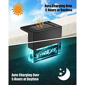 16 Pack Solar Deck Lights Fence Solar Lights Waterproof LED Solar Step Light, 2 Lighting Modes, Warm White/Color Changing, Outdoor Step Light for Patio, Steps, Pool, Railing, Stairs Decoration