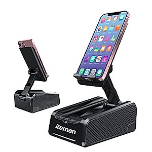JTEMAN Gifts for Men Women, Phone Stand Wireless Bluetooth Speaker,Desktop Kitchen Gadgets Phone Stand,Portable Phone Stand with Speaker,Birthday for Women Men,Gifts Ideas for Everyone