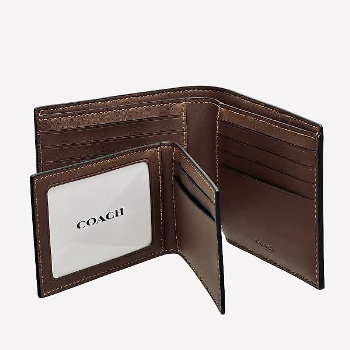 Coach Men's 3 in 1 Wallet (Signature Canvas, Rainbow - Khaki)