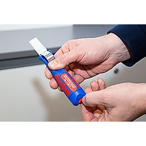 WEICON Cable Stripper No. 4-28 H/Cable Stripping Tool with Hooked Blade/Adjustable Cutting Depth/Range of 4-28 mm/100% Germany Made