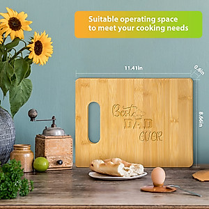 Meanplan Dad Cutting Board Gifts for Dad from Daughter, Best Dad Ever Gifts, Father' S Day Gifts, Gifts for Husband from Wife, Stuff for Dads Cooking Board Gift Set for Papa Stepfather Godfather