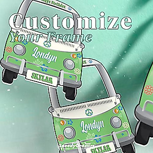 Hippie Bus Photo Booth Frame - Personalized Hippie Van Cutout - Selfie Frame Bus Photo Prop - Custom Hippie Van Photo Prop - Groovy Birthday Party Decorations