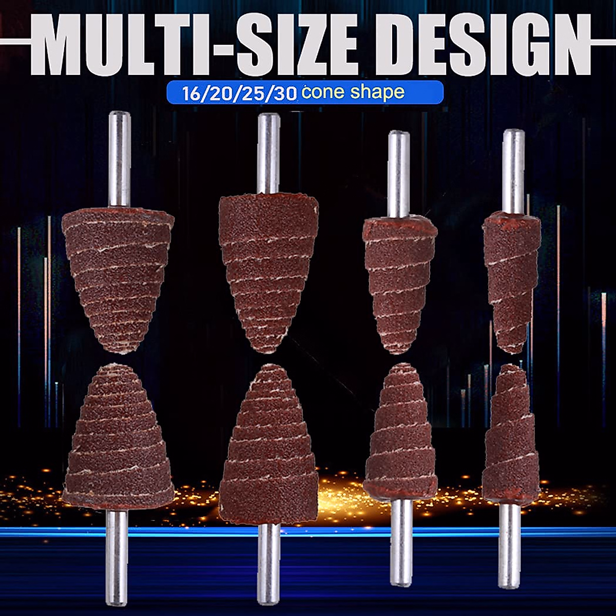 12 Pcs Abrasive Flap Wheel Sander Set, 1/4”Shank Flap Sander for Drill, Flap Wheel Sander Drill Attachment, 80 Grit Flap Wheels